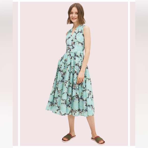 kate spade | Dresses | Kate Spade Dahlia Bloom Burnout Midi Dress Us ...
